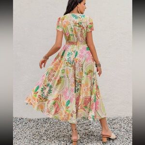 Dresses | Boho Floral Print Button Detail Maxi Dress | Poshmark